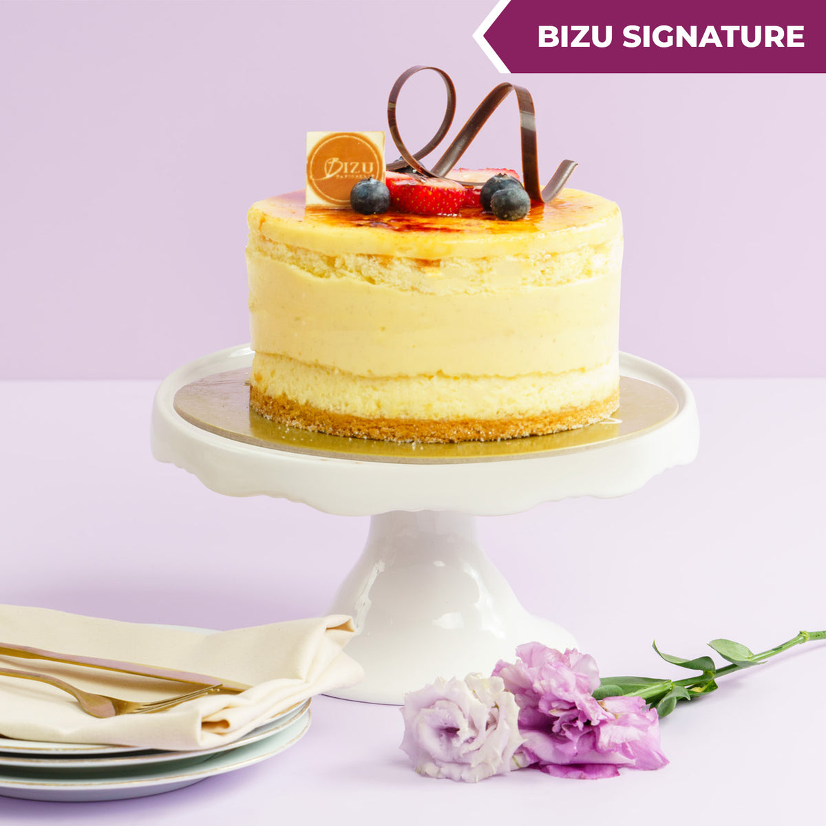 Creme Brulée Cake – Bizu Patisserie and Cafe