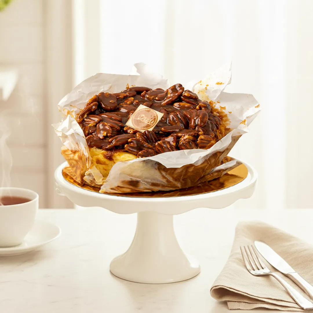Basque Cheesecake with Salted Pecan – Bizu Patisserie and Cafe
