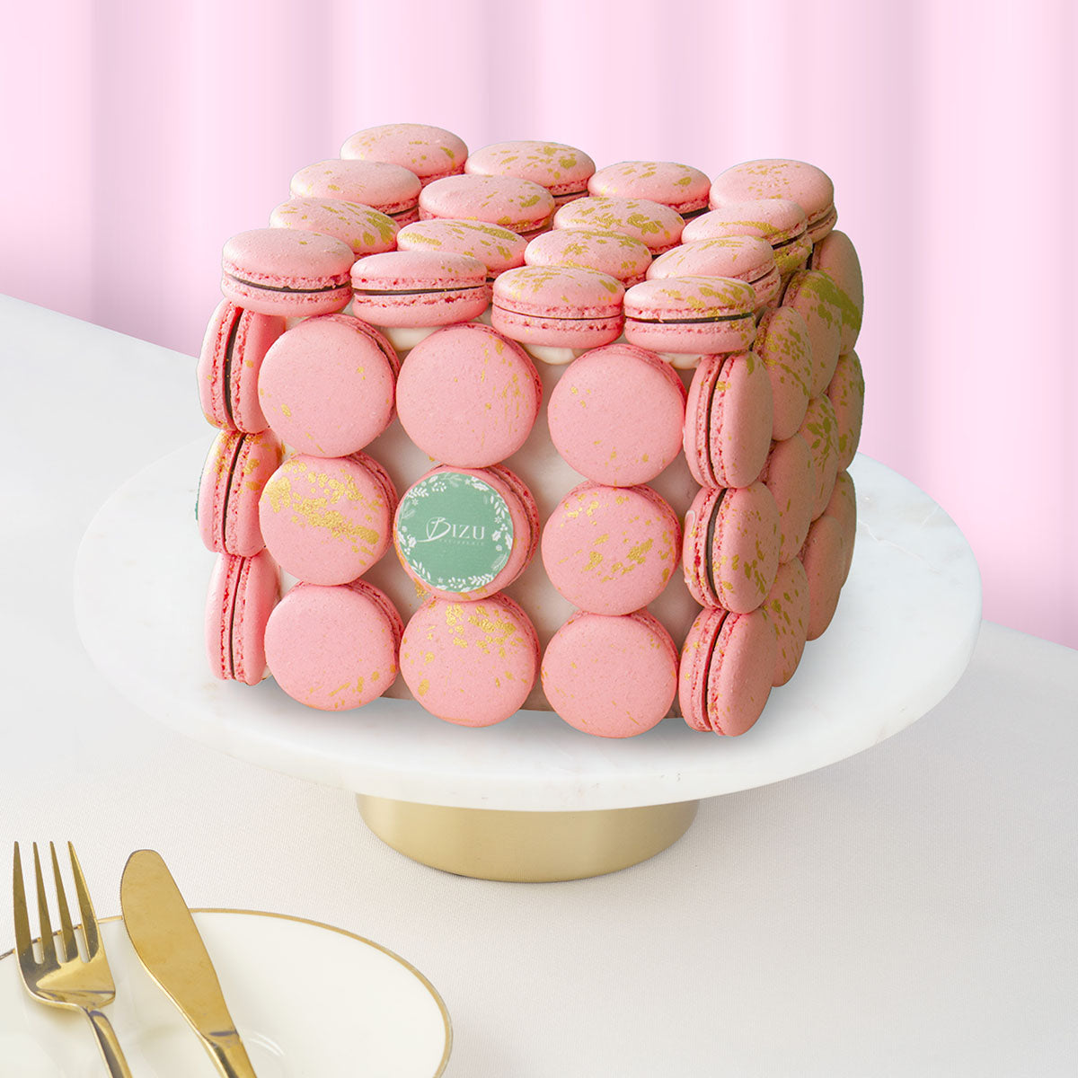 Le Cube Macaron Cake – Bizu Patisserie and Cafe