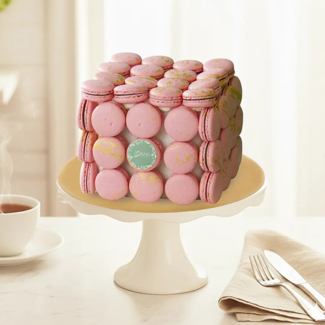 Le Cube Macaron Cake – Bizu Patisserie and Cafe